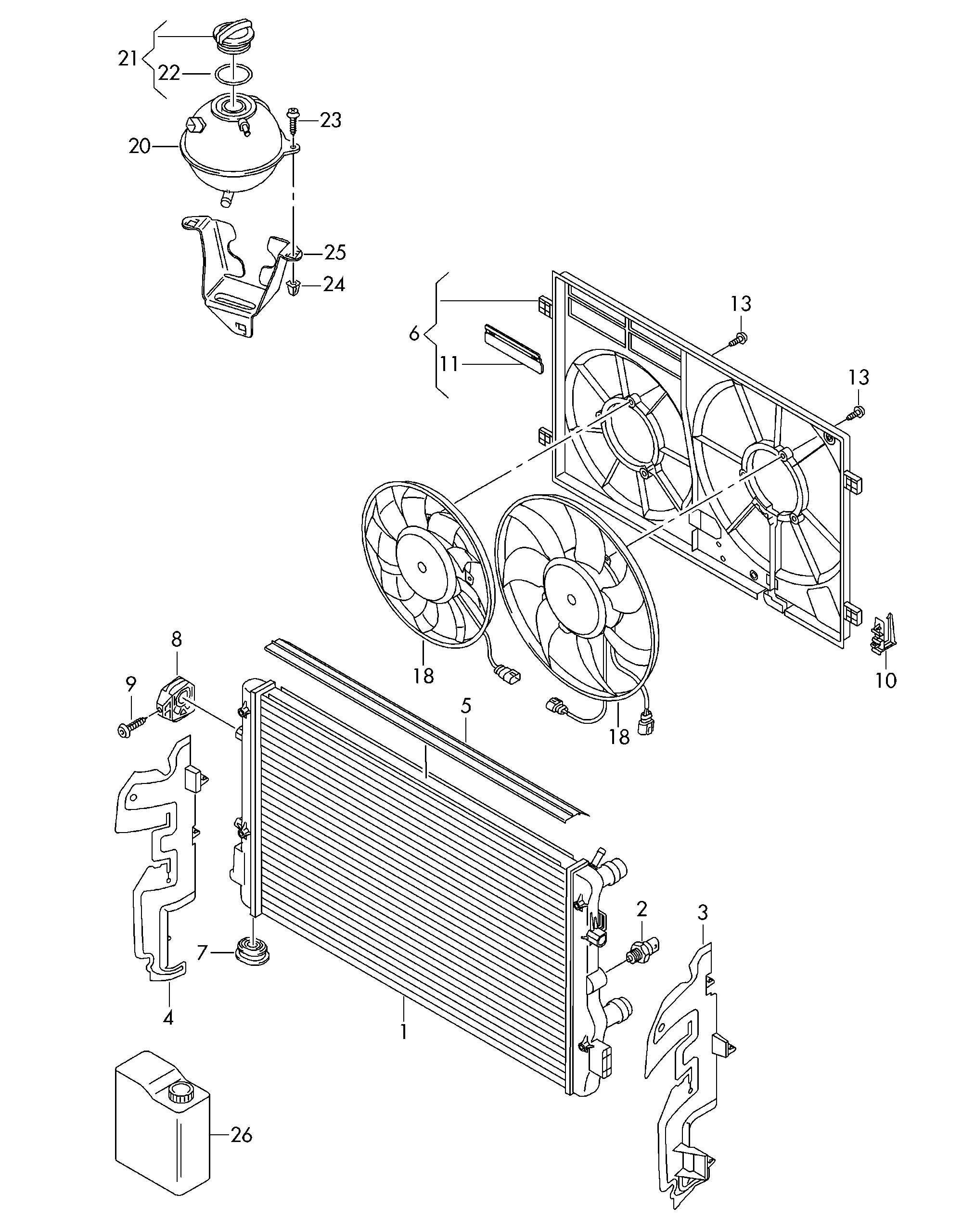 Cooling Pack (radiator, intercooler, fans)